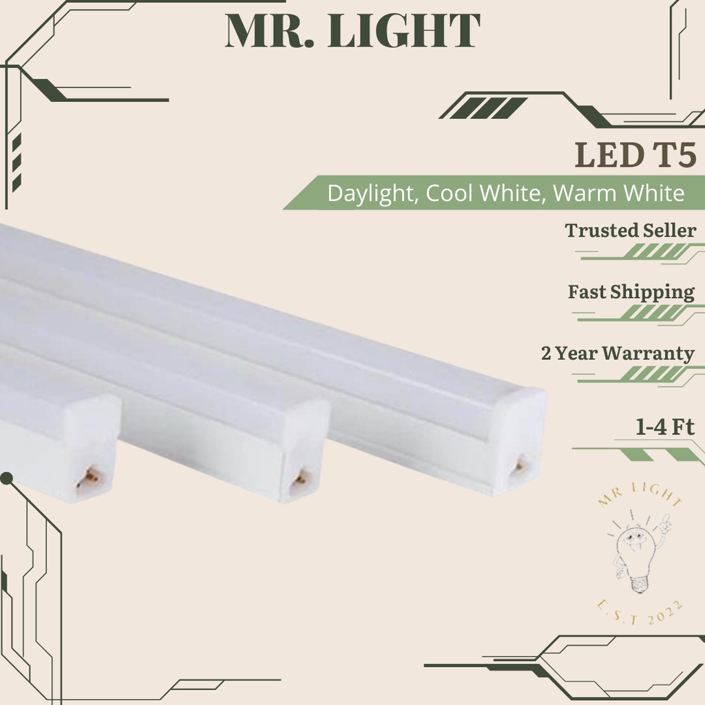 LED T5 Tube, 1ft, 2ft, 3ft, 4ft Light Ceiling Wall Decoration Strip ...
