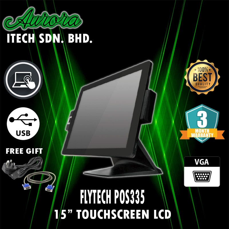 FLYTECH POS335(C56) 15" TOUCH SCREEN LCD WITH 4 USB PORT 2.0 ...