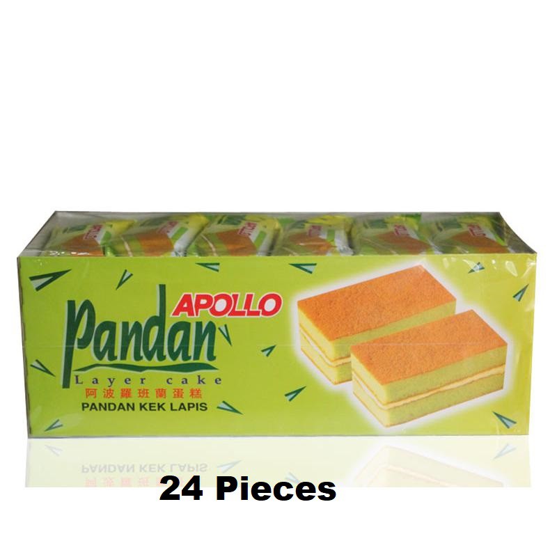 24 Pcs 3030 Apollo Pandan Layer Cake 18g Each HALAL (LOCAL READY STOCKS ...