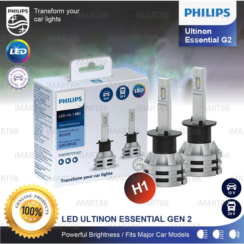 Philips Ultinon Essential LED GEN2 H1 Headlight Fog Lamp Bulb 12V 24V ...