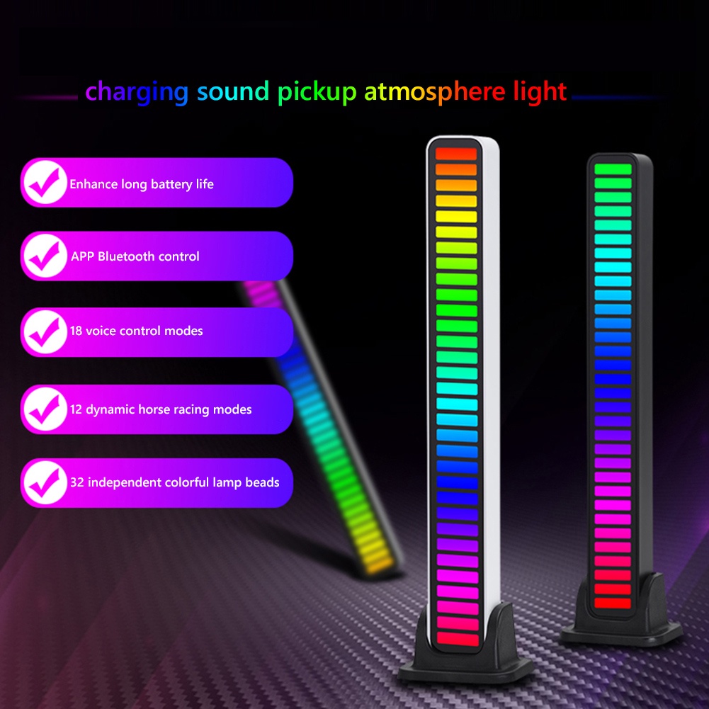 APP Voice-Activated Pickup Rhythm Lights Sound Control Light LED RGB ...