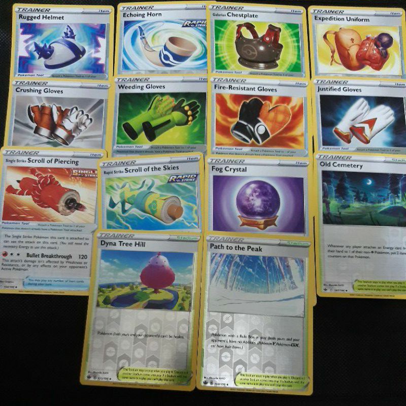 Pokemon Card TCG: Chilling Reign Item/ Stadium Trainer: Rugged Helmet ...