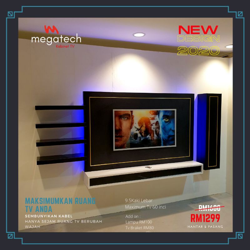 Tv Cabinet / Kabinet Tv Termasuk Penghantaran Dan Pemasangan | Shopee ...