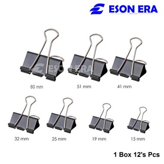 Binder Clip 12pcs/Box size 15mm,19mm,25mm,32mm,41mm,51mm,60mm Paper ...