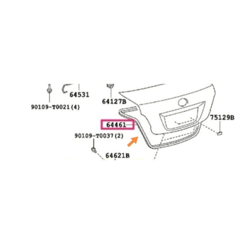 TOYOTA NCP93 VIOS 2007-2010 REAR BONNET BOOT RUBBER/ BELAKANG BONET ...