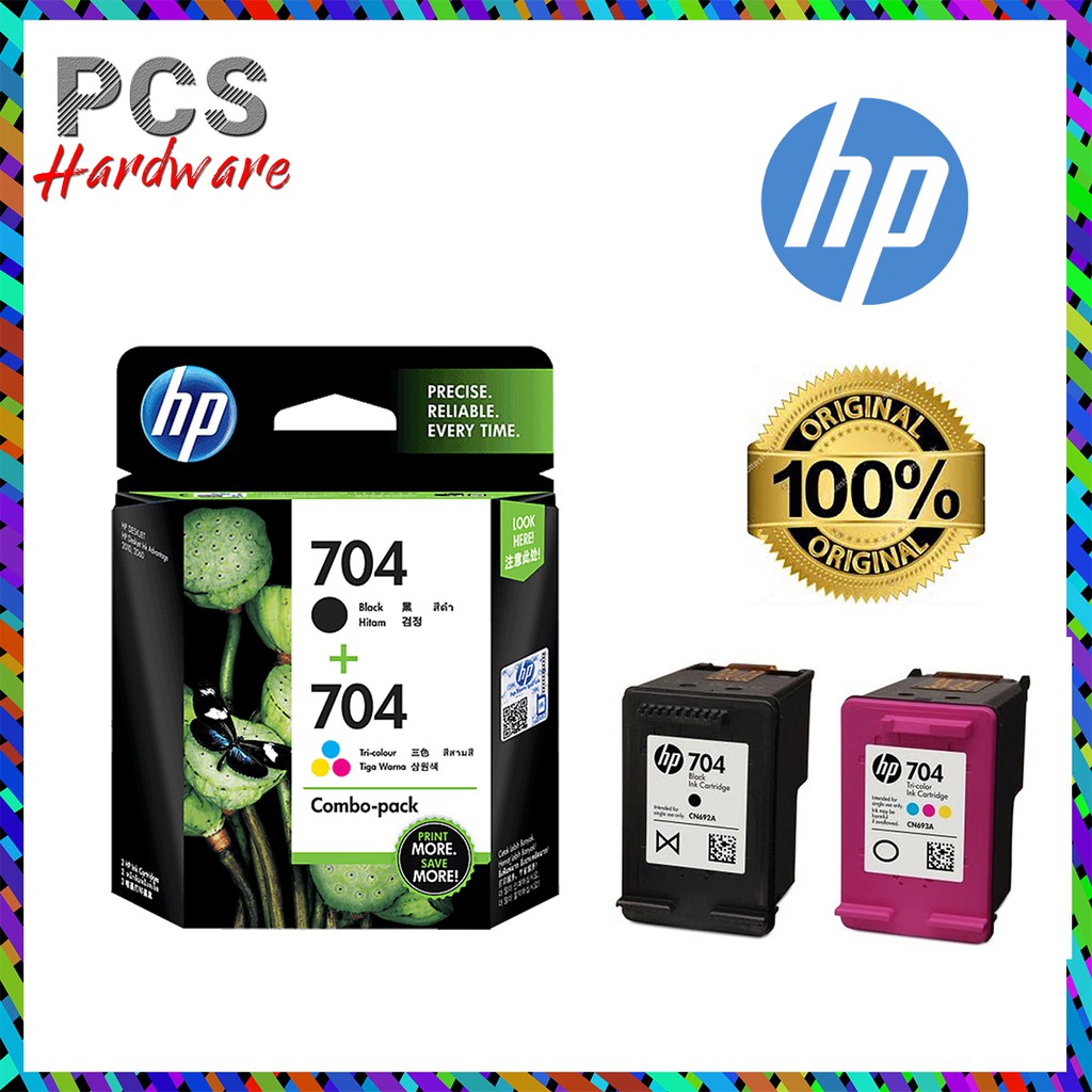 100% ORIGINAL HP 704 BLACK / COLOR / COMBO PACK Ink Cartridge FOR ...