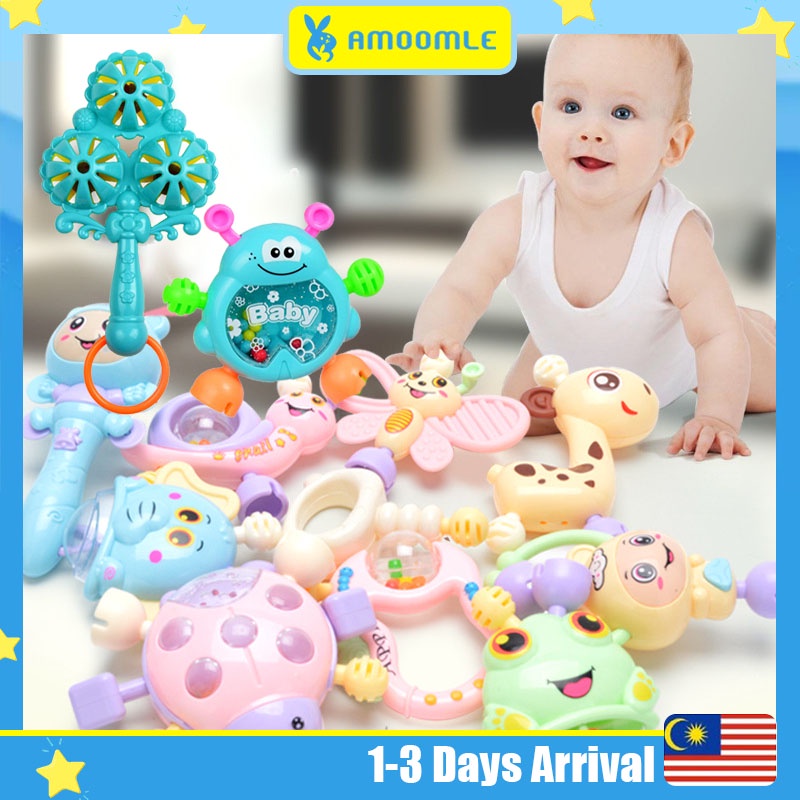 Amoomle Infant Baby Toys Baby Rattle Hanging Toys Playset For Newborn ...