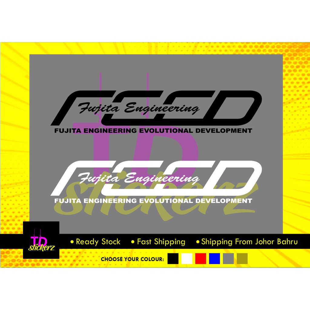 FUJITA ENGINEERING LOGO CAR STICKER | Shopee Malaysia