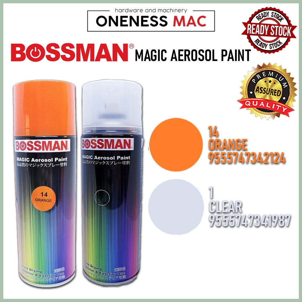 BOSSMAN Magic Aerosol Spray Paint Color and Clear Spray | Shopee Malaysia