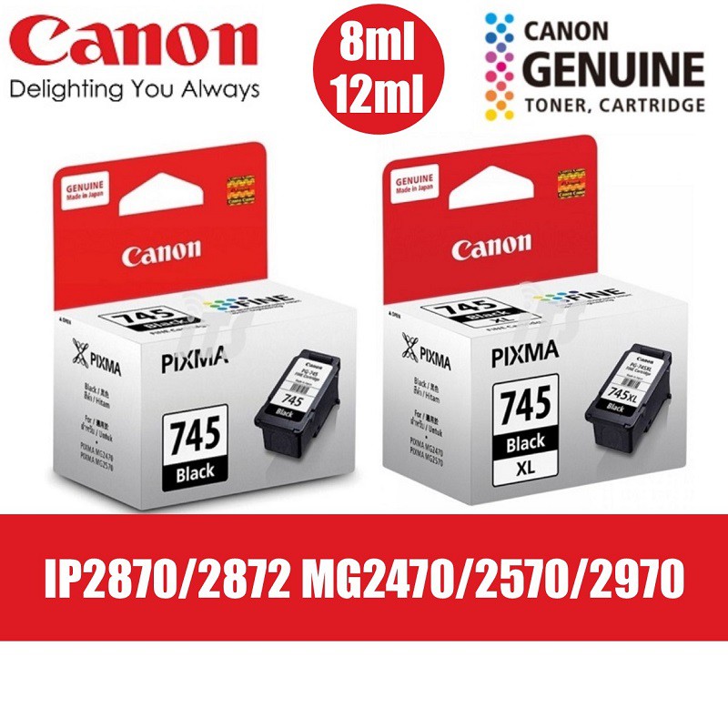 Canon PG-745 / 745 XL Black FINE cartridge (8ml/12ml) | Shopee Malaysia
