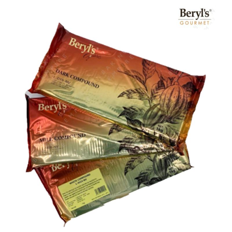 BERYL'S Dark/ Milk/ White Compound Bar 200g/ 1kg | Shopee Malaysia
