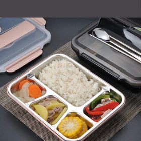 Portable Stainless Steel SUS304 Bento Lunch Box School Food Container ...