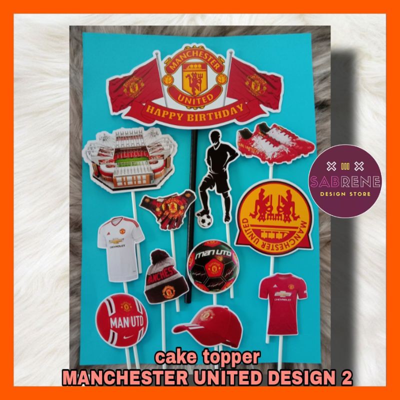 MANCHESTER UNITED DESIGN 2 CAKE TOPPER | Shopee Malaysia