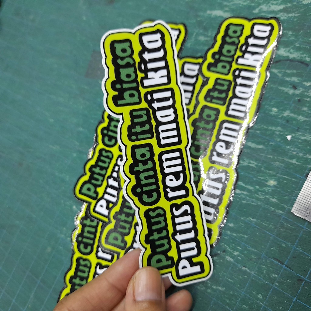 Putus Rem Mati Kita Waterproof Sticker Kereta Sticker Motor | Shopee ...
