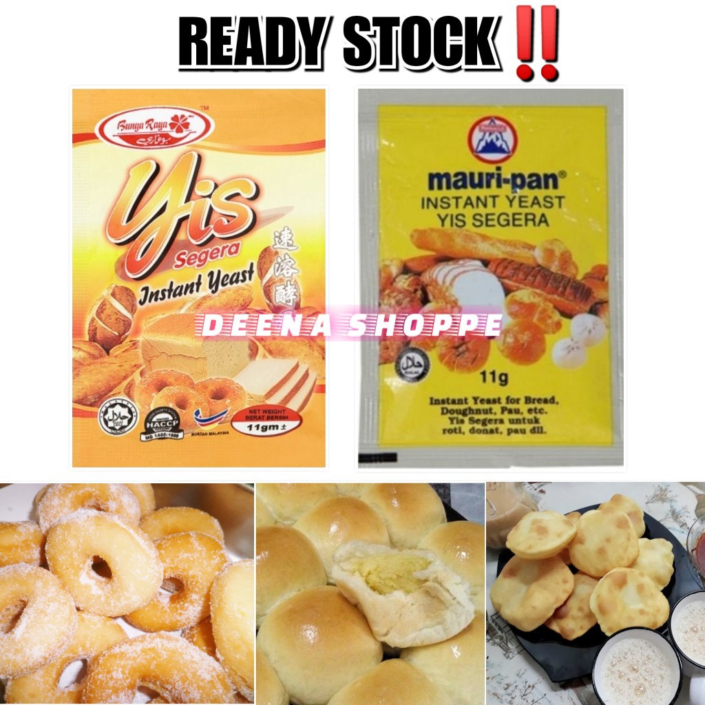 READY STOCK! (11GM) YIS SEGERA MAURIPAN & BUNGA RAYA / INSTANT YEAST ...