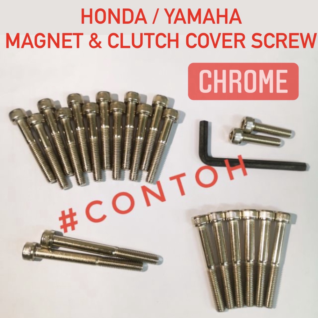 EX5 C70 GBO WAVE110 DASH Y100 Y110 SS RXS RXZ LC135 Y125Z ENGINE COVER SCREW SET ALLEN KEY ...