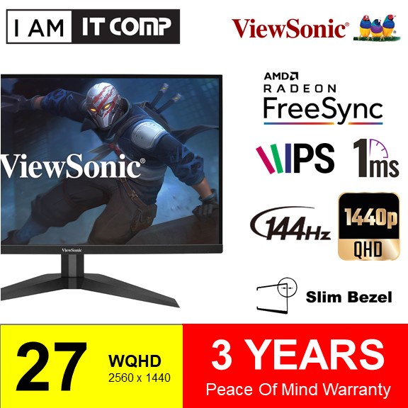 ViewSonic VX2758-2KP-MHD 27 Inch 144Hz (2560x1440) WQHD Flat AMD ...