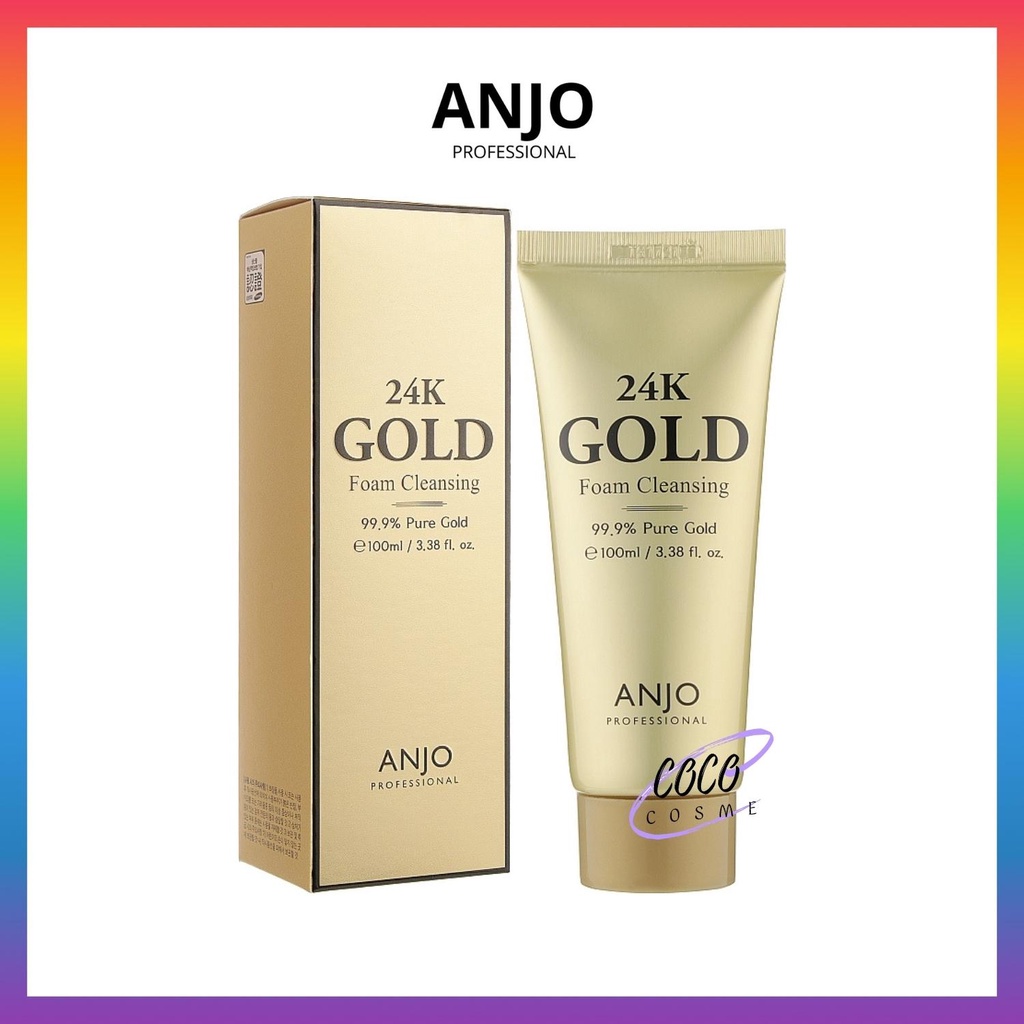 ANJO PROFESSIONAL 24K Gold Foam Cleansing 100ml | Shopee Malaysia