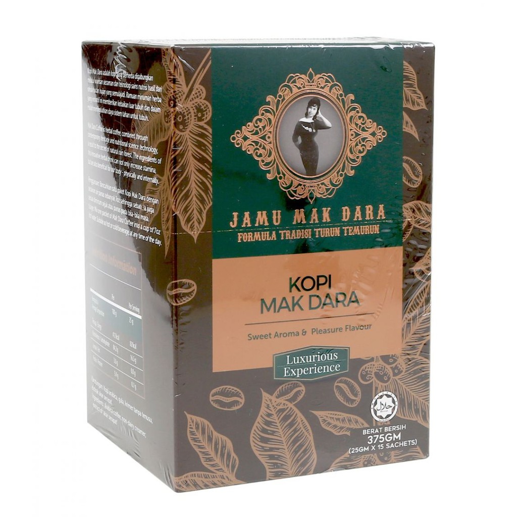 Jamu mak dara coffee sweet flavour & pleasure coffee 25gm x 15 sachets ...