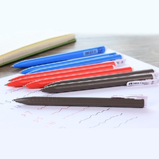Original Faber-Castell Pen Merah; Pen Biru; Pen Hitam RX Gel Pen Faber ...