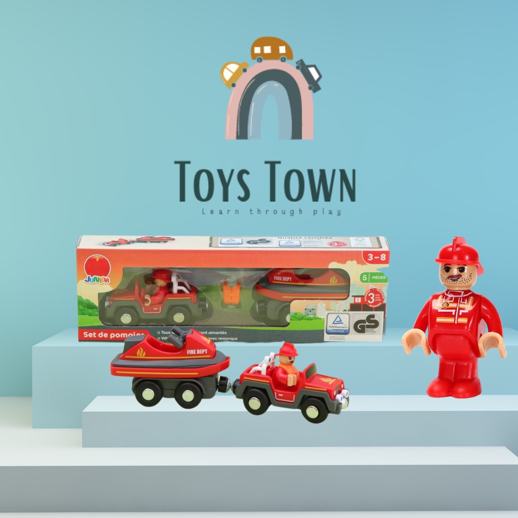TOYSTOWN Fire Truck With Jet Ski Fire Department Series Kids Play ...