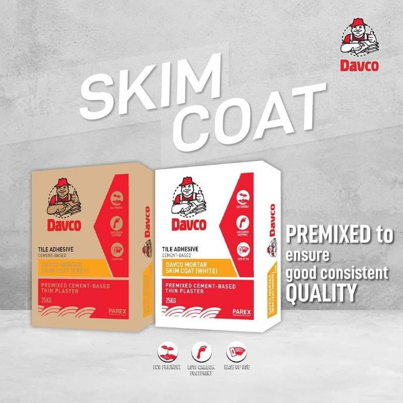 (1Kg) Davco Skim Coat Fine / Mortar (Halus / Kasar) | Shopee Malaysia