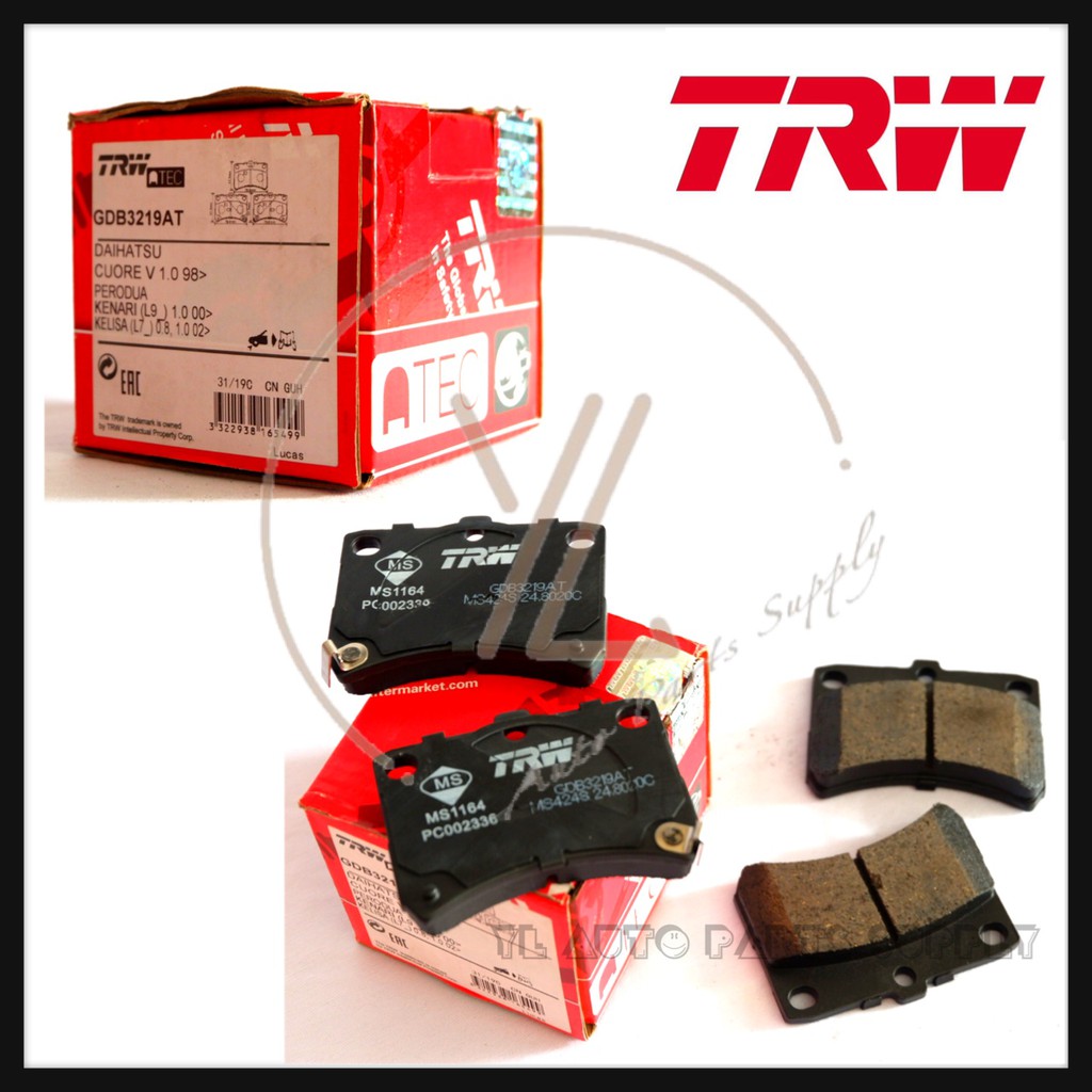 PERODUA KELISA / KENARI TRW FRONT DISC BRAKE PAD ( GDB3219 ) | Shopee ...