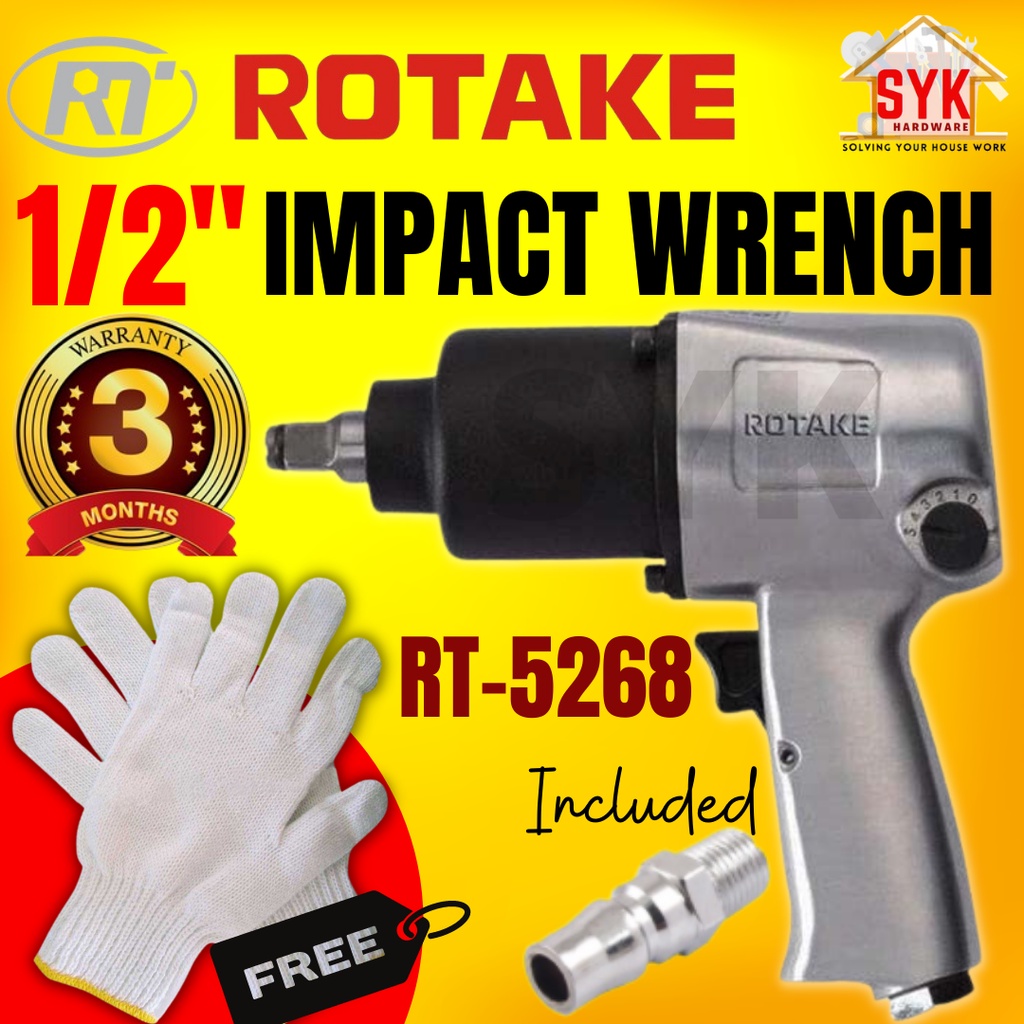 SYK ROTAKE 1/2 Inch Twin Hammer Heavy Duty Hog Ring Air Electric Power ...