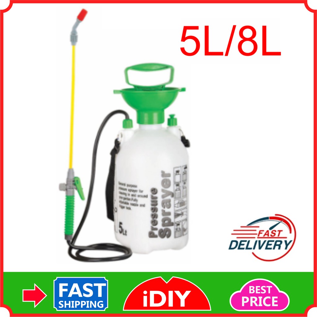 5L & 8L PRESSURE SPRAYER / PENYEMBUR RACUN / PAM RACUN (RANDOM COLOUR ...