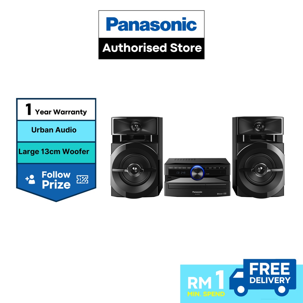 PANASONIC SC-UX100 HIFI SYSTEM 300W BLUETOOTH SC-UX100GSXK SPEAKER ...
