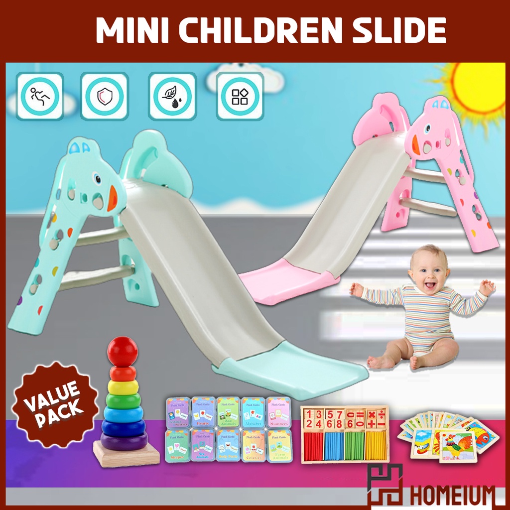 READY STOCK Mini Slide Children Slide / Slides Extended Sliding Path ...