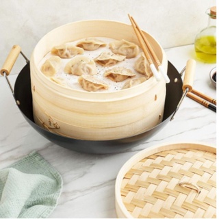 【READY STOCK】Bamboo Steamer Wooden Basket Pengukus Buluh Pengukus Pau ...