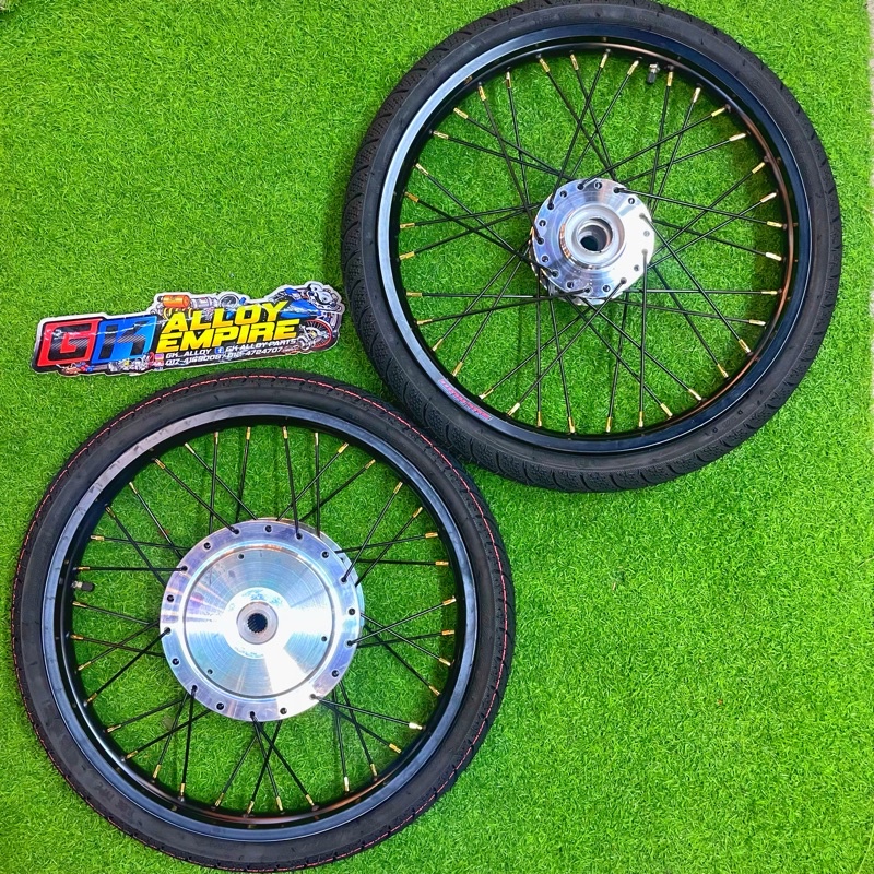 💥RIM ALLOY 17 x 1.40 SIAP HUB CHROM DAN SIAP TAYAR PNP MOTOR SCOOTER ...