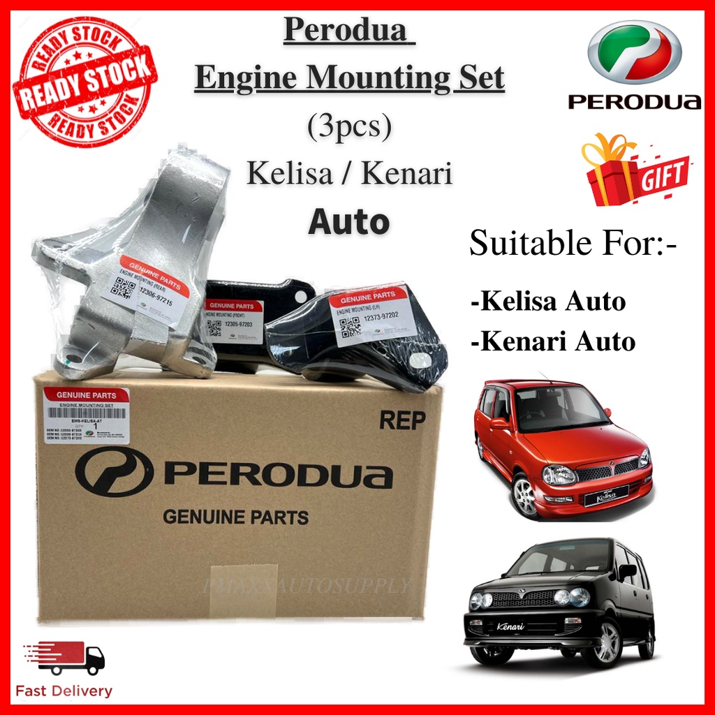 PERODUA KELISA / KENARI ENGINE MOUNTING SET AUTO/Manual (3PCS) ORIGINAL ...