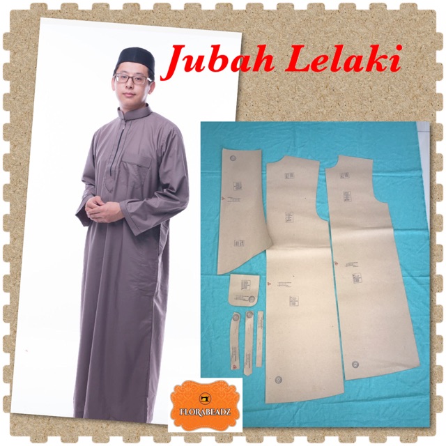 Pola JUBAH Dewasa LELAKI / READYSTOK / Pilihan SAIZ ada 6 [S-3XL] / KERTAS KRAFT BERKUALITI DAN ...