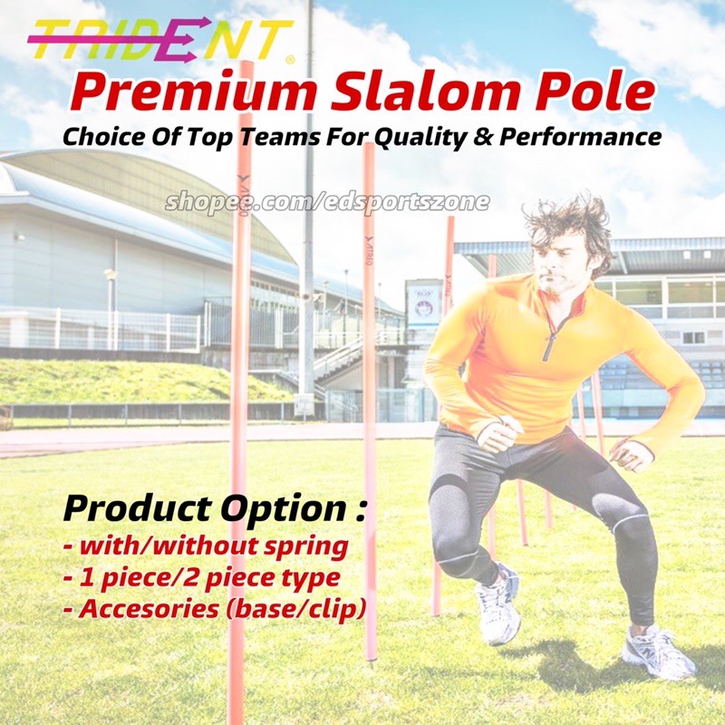 Trident Slalom Pole Tiang Latihan Bola Sepak Olahraga Football Soccer ...