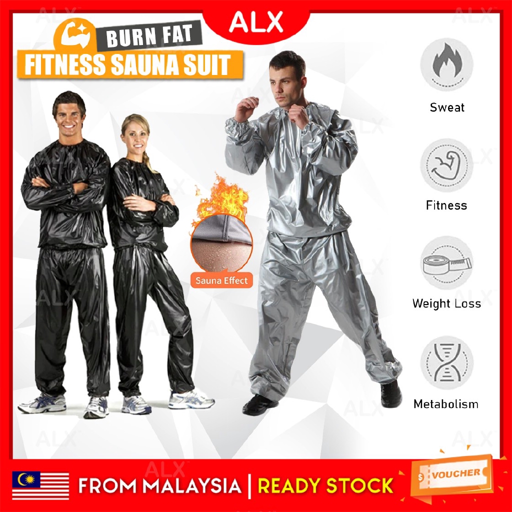 ALX Slimming Sweat Sauna Suit Fitness Exercise Weight Loss Full Body ...