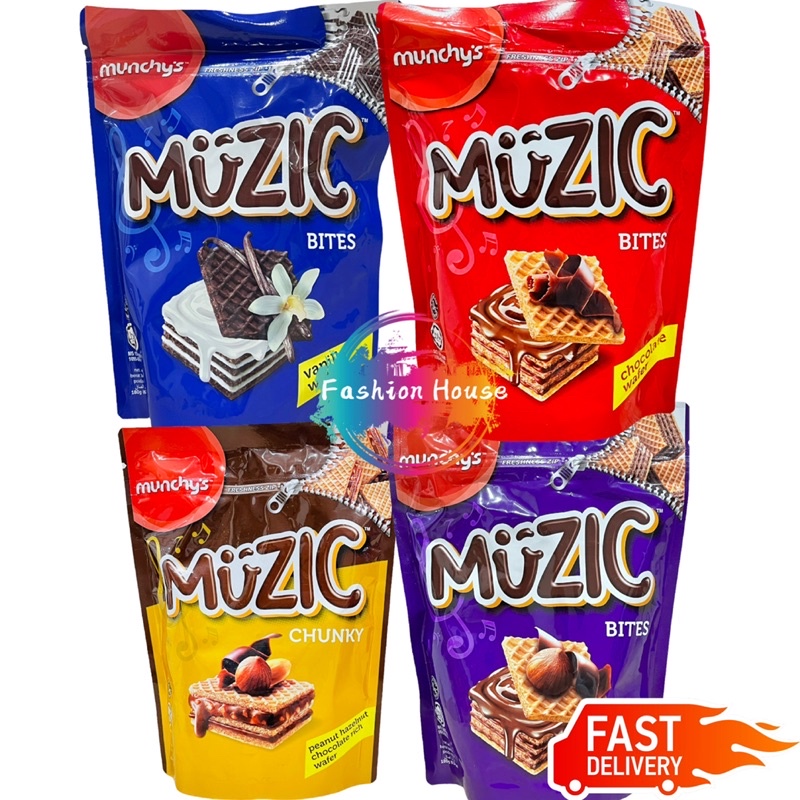 Munchy's Muzic Wafer - Chunky Chocolate Hazelnut / Peanut Hazelnut ...