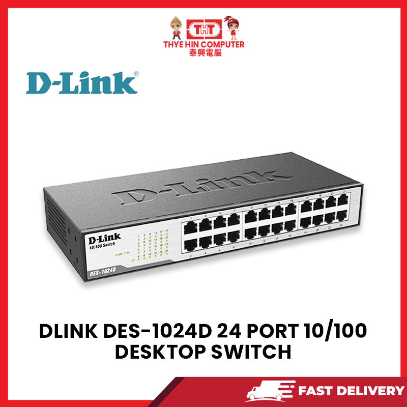 D-LINK DES-1024D 24-PORT 10/100 DESKTOP SWITCH(DELIVER BY MELAKA ...