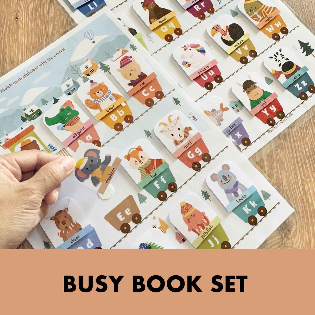 Busy Book | Sorting | Number | Alphabet | Colour | Puzzle | Montessori ...