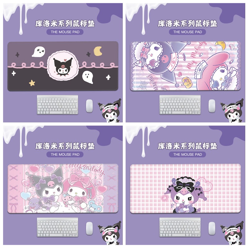 Cute Kuromi Mouse Pad Oversized Sanrio Melody Office Game Keyboard ...