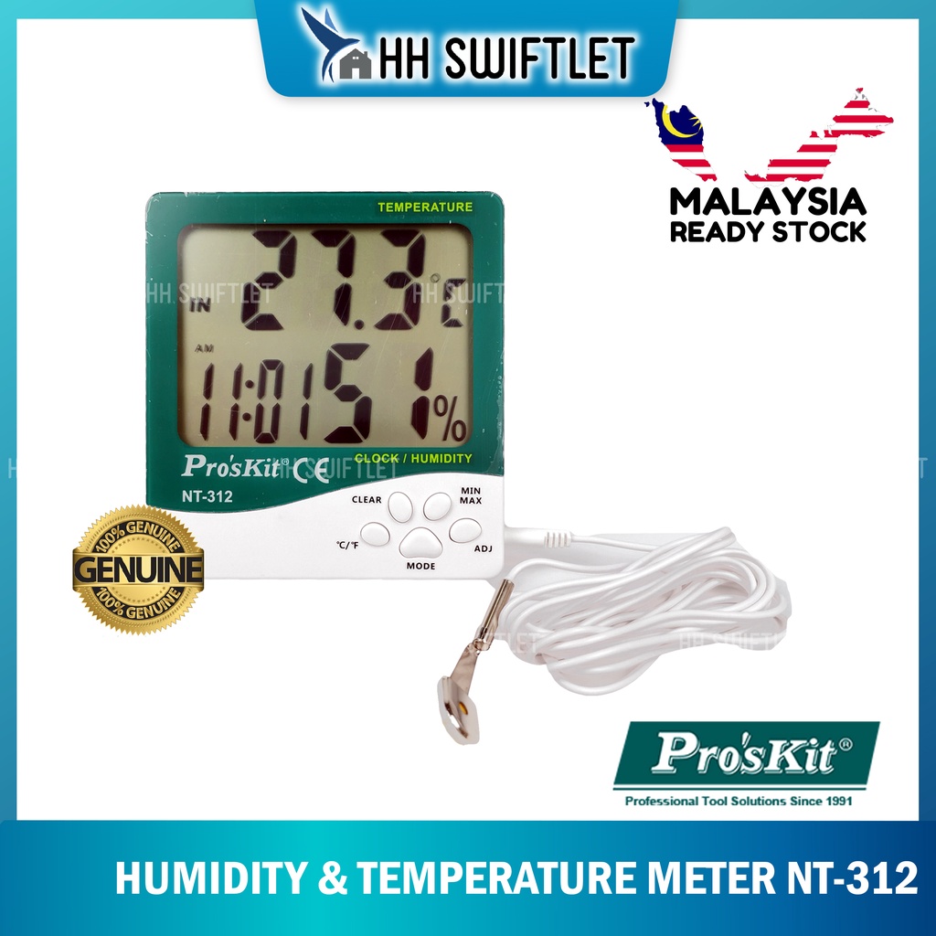 ProsKit NT-312 Digital Temperature Humidity Meter | Shopee Malaysia