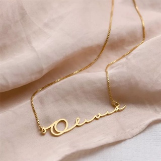 rantai nama custom name necklace tempah nama stainless steel | Shopee ...