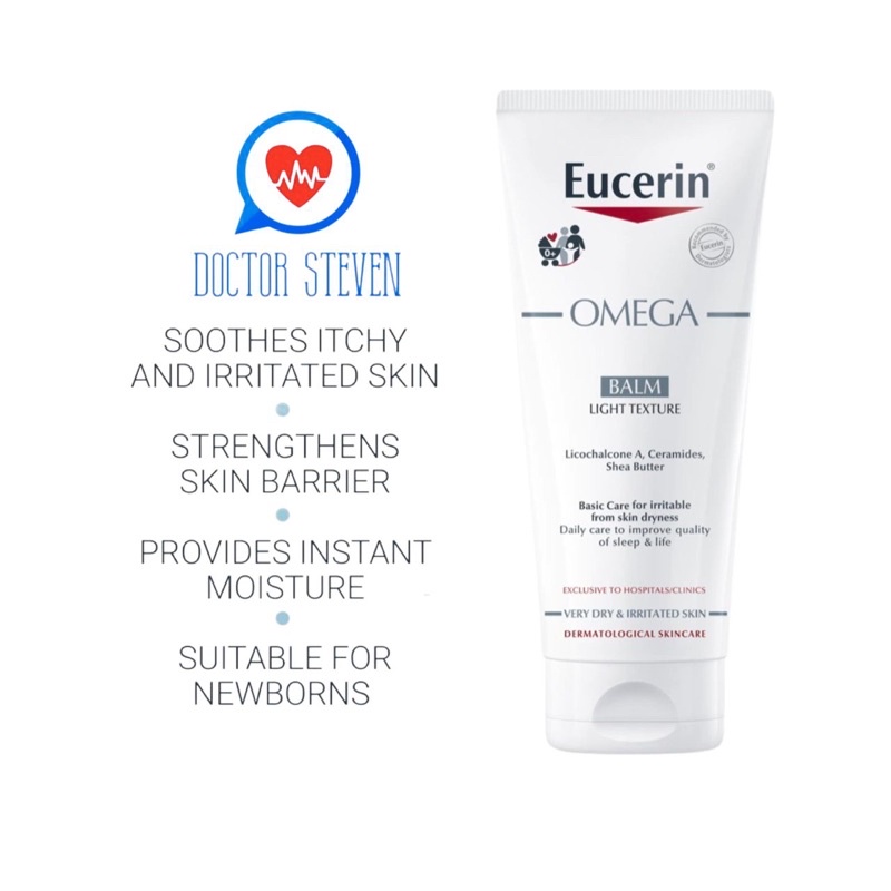 Eucerin Omega Balm (Very Dry & Irritated Skin) 200ml | Shopee Malaysia