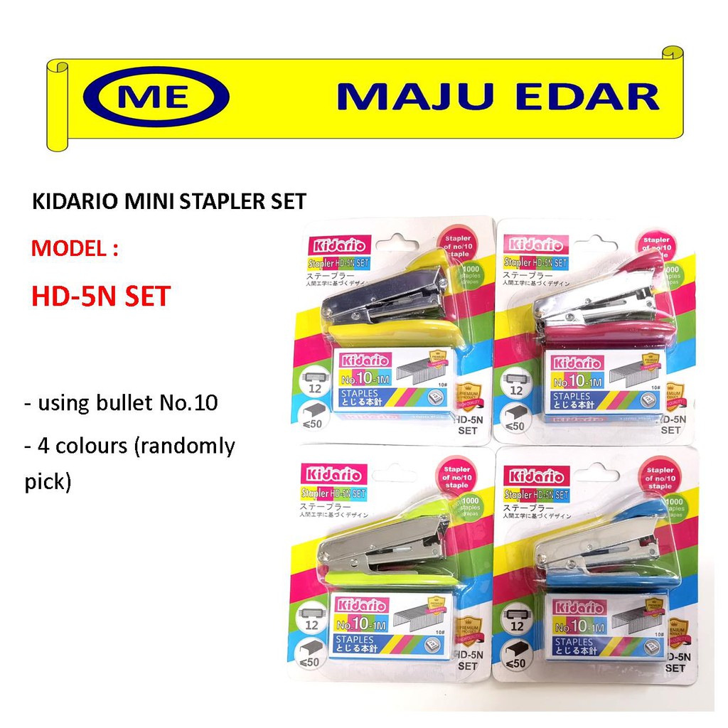 KIDARIO MINI STAPLER HD-5N SET/ MINI STAPLER SET | Shopee Malaysia