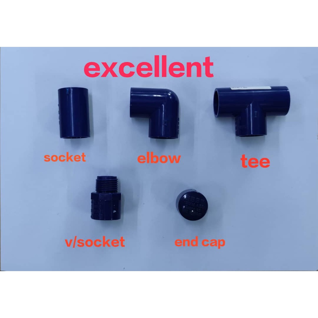 1/2" & 3/4" ABS Fitting Elbow Socket Tee V/socket PT Socket PT Elbow ...