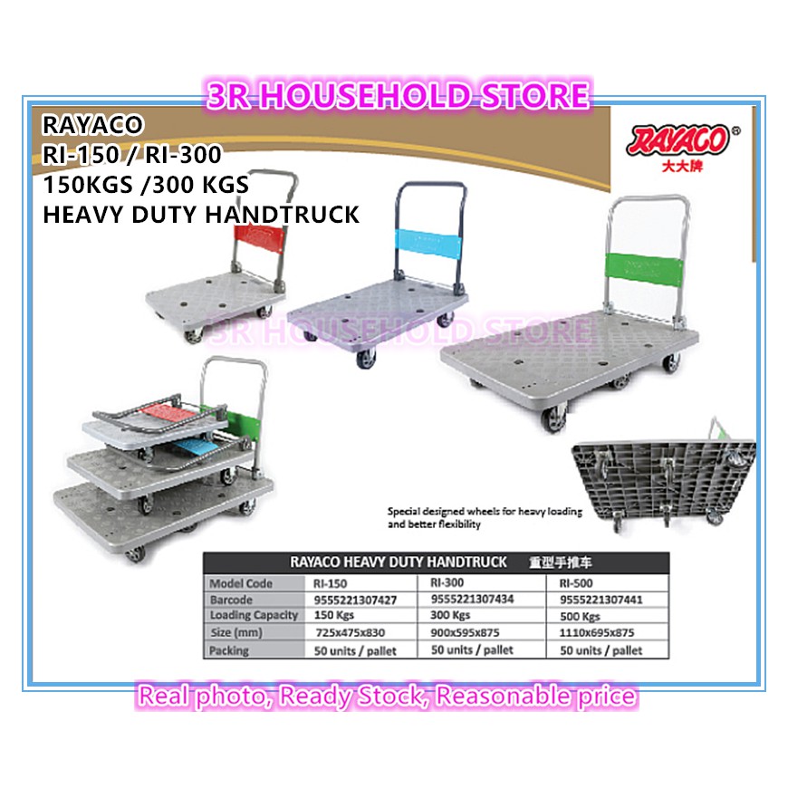 RAYACO 300kg HEAVY DUTY / EXTRA STRONG Foldable Platform Trolley / Hand ...