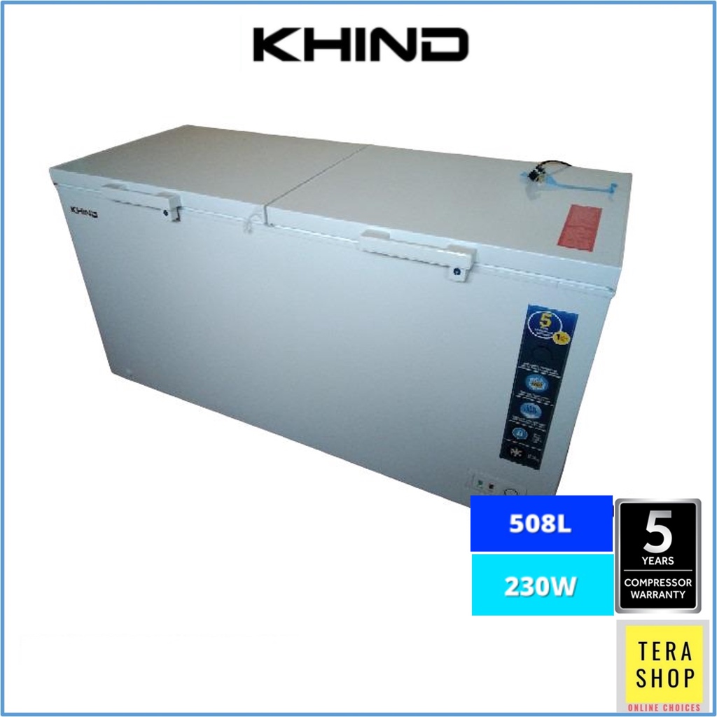 Khind FZ508 508L / Midea WD-500WR 500L Chest Freezer Peti Beku | Shopee ...