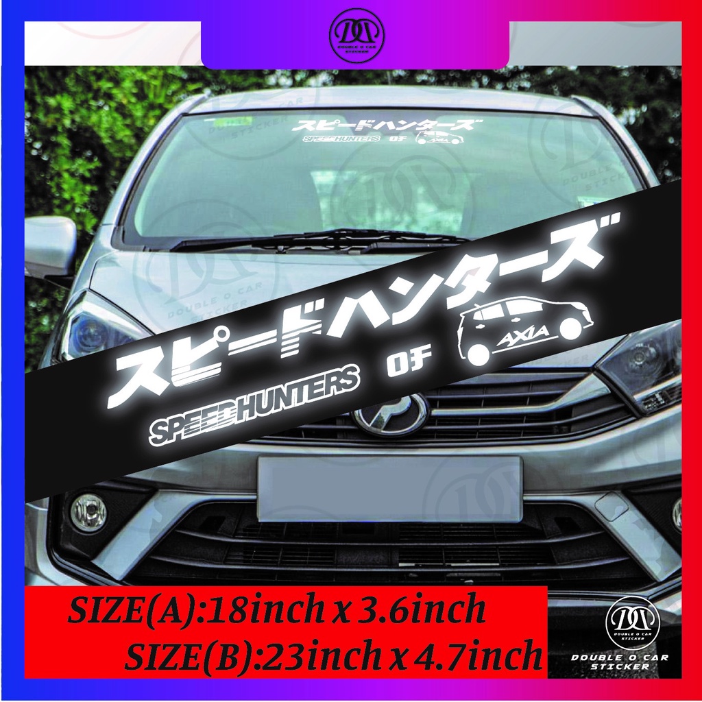 [Ready Stock]jdm speedhunter of Perodua Axia sticker for outdoor ...