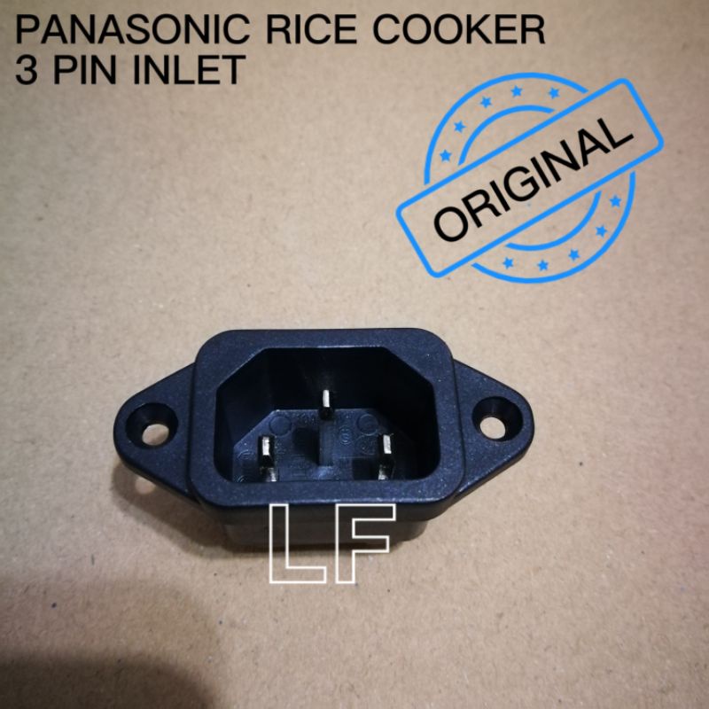 Panasonic Rice Cooker 3 Pin Inlet Male Plug Power Cable Connector ...